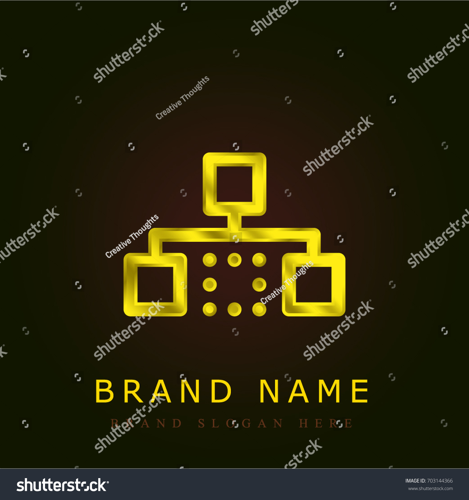 Scheme Golden Metallic Logo Stock Vector (Royalty Free) 703144366 ...