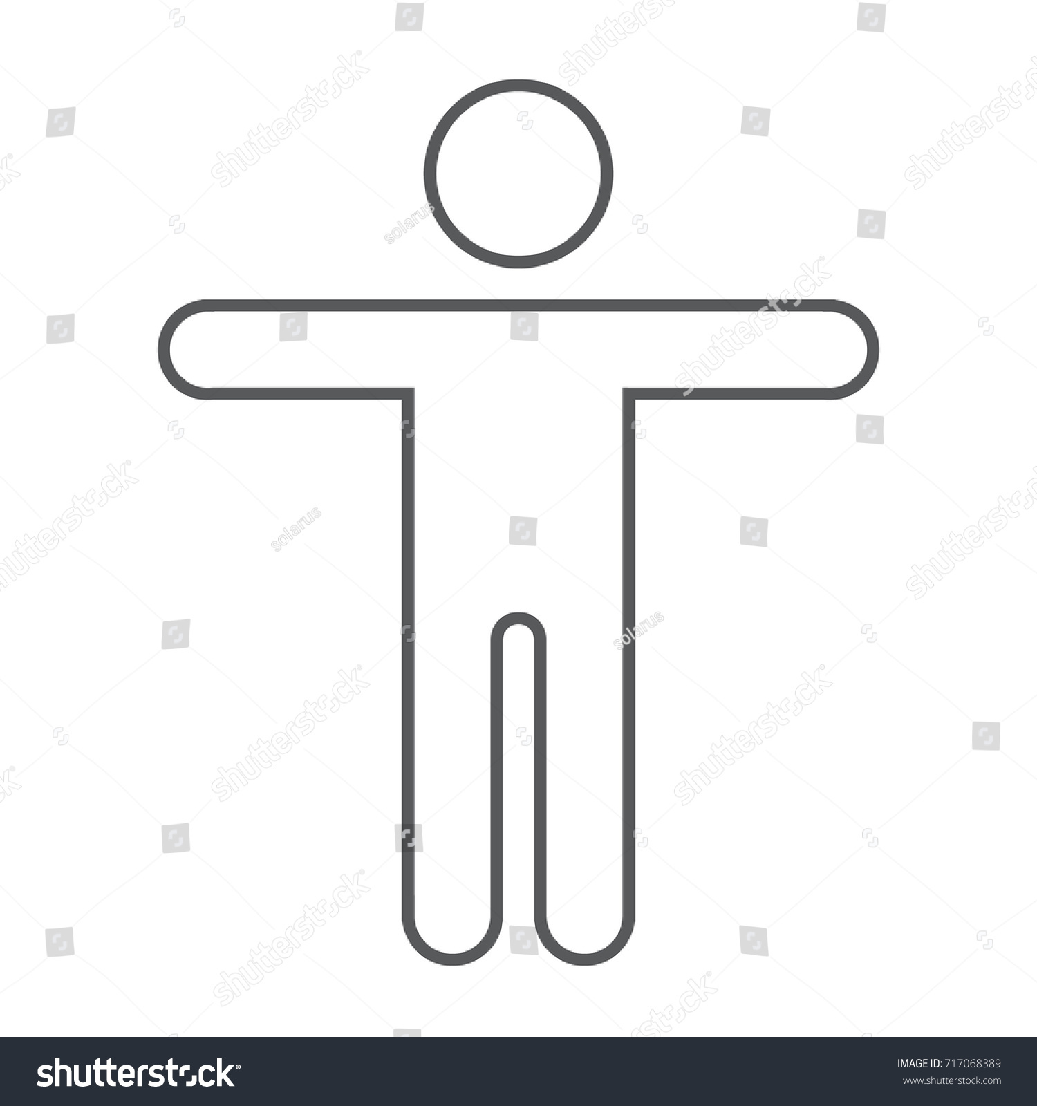 Scheme Human Outline Silhouette Vector Illustration Stock Vector ...