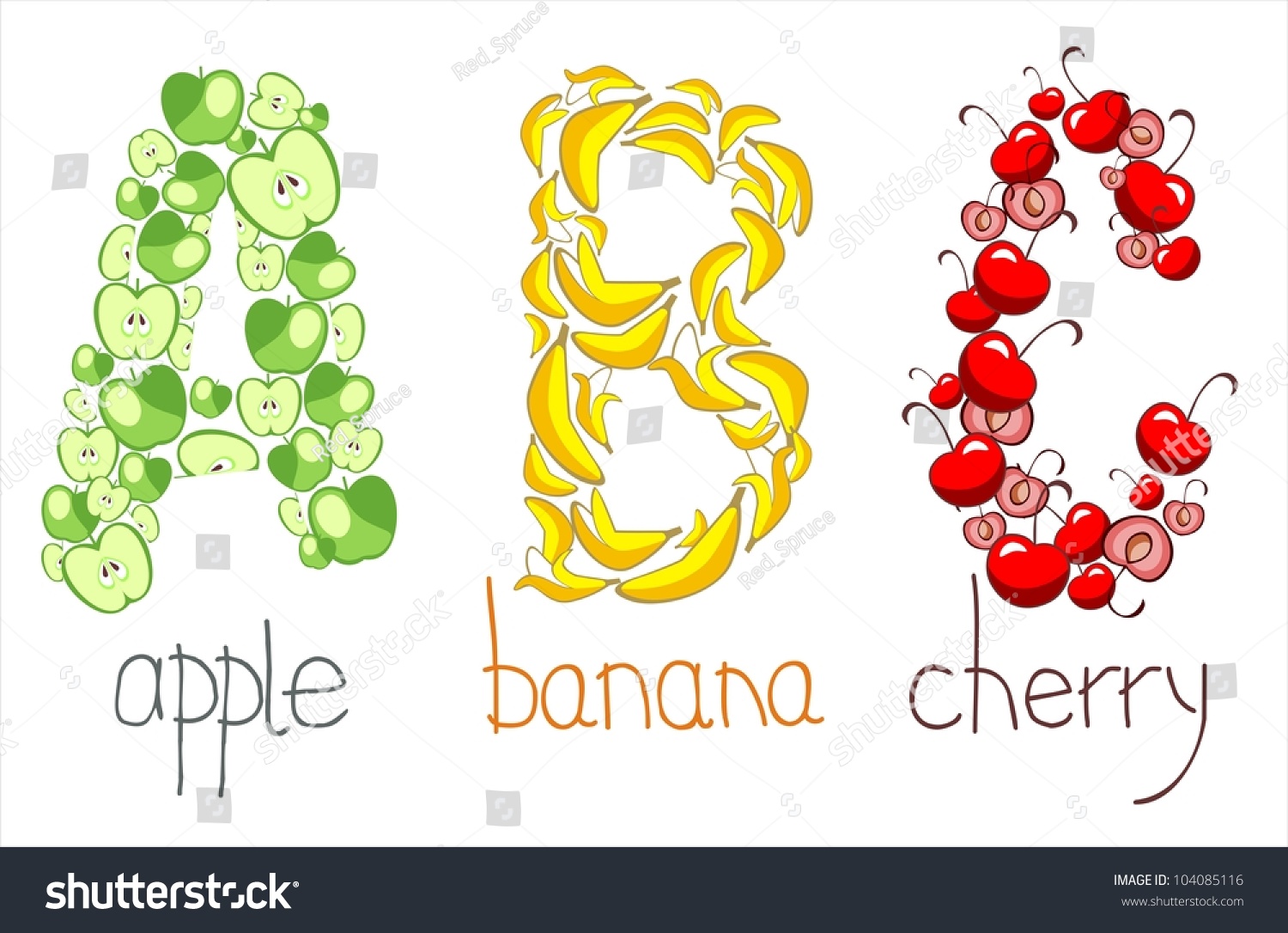 School Alphabet Letters Abc: เวกเตอร์สต็อก (ปลอดค่าลิขสิทธิ์) 104085116 ...