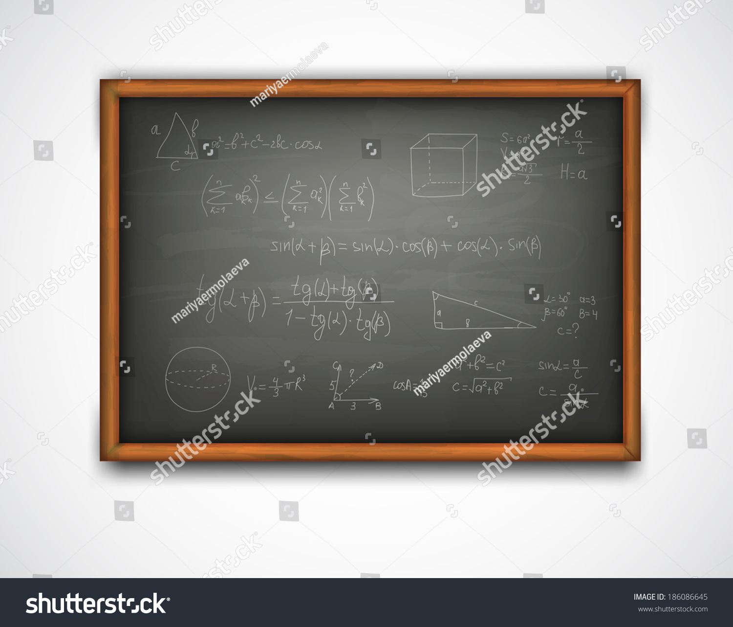 School Board Formulas Vector Illustration Stock Vector (Royalty Free ...
