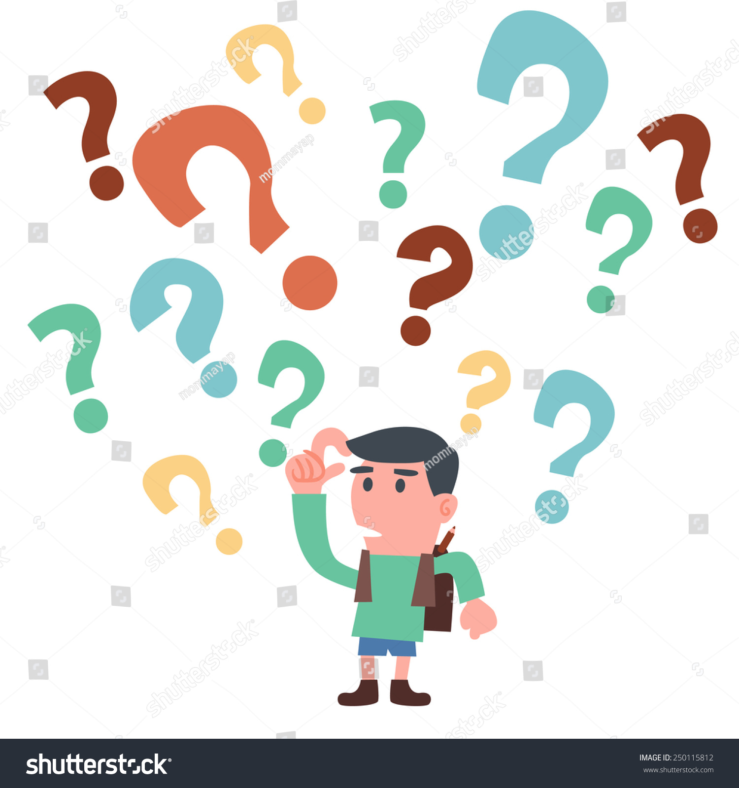 School Boy Question Mark 스톡 벡터(로열티 프리) 250115812 | Shutterstock