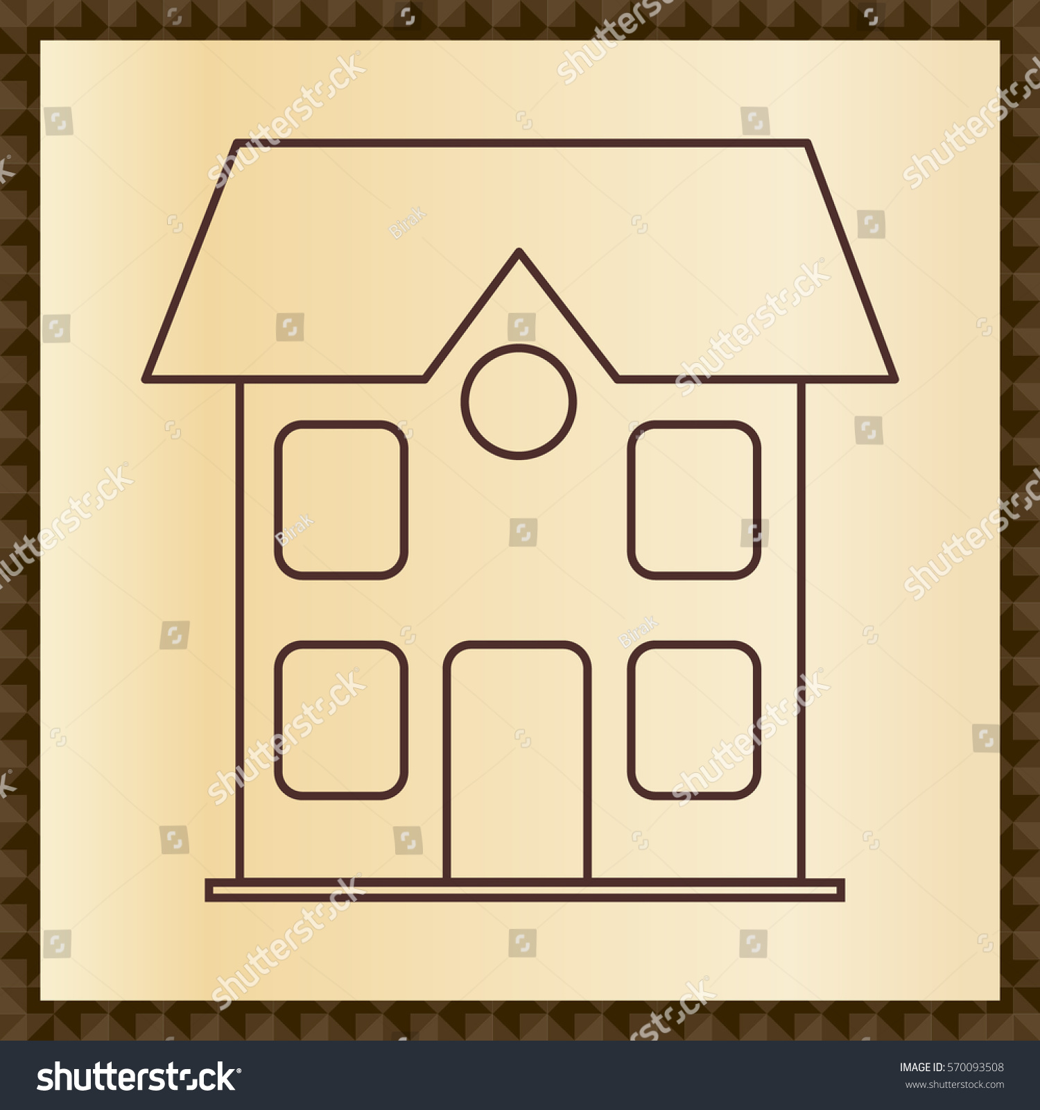 School Building Icon: เวกเตอร์สต็อก (ปลอดค่าลิขสิทธิ์) 570093508 ...