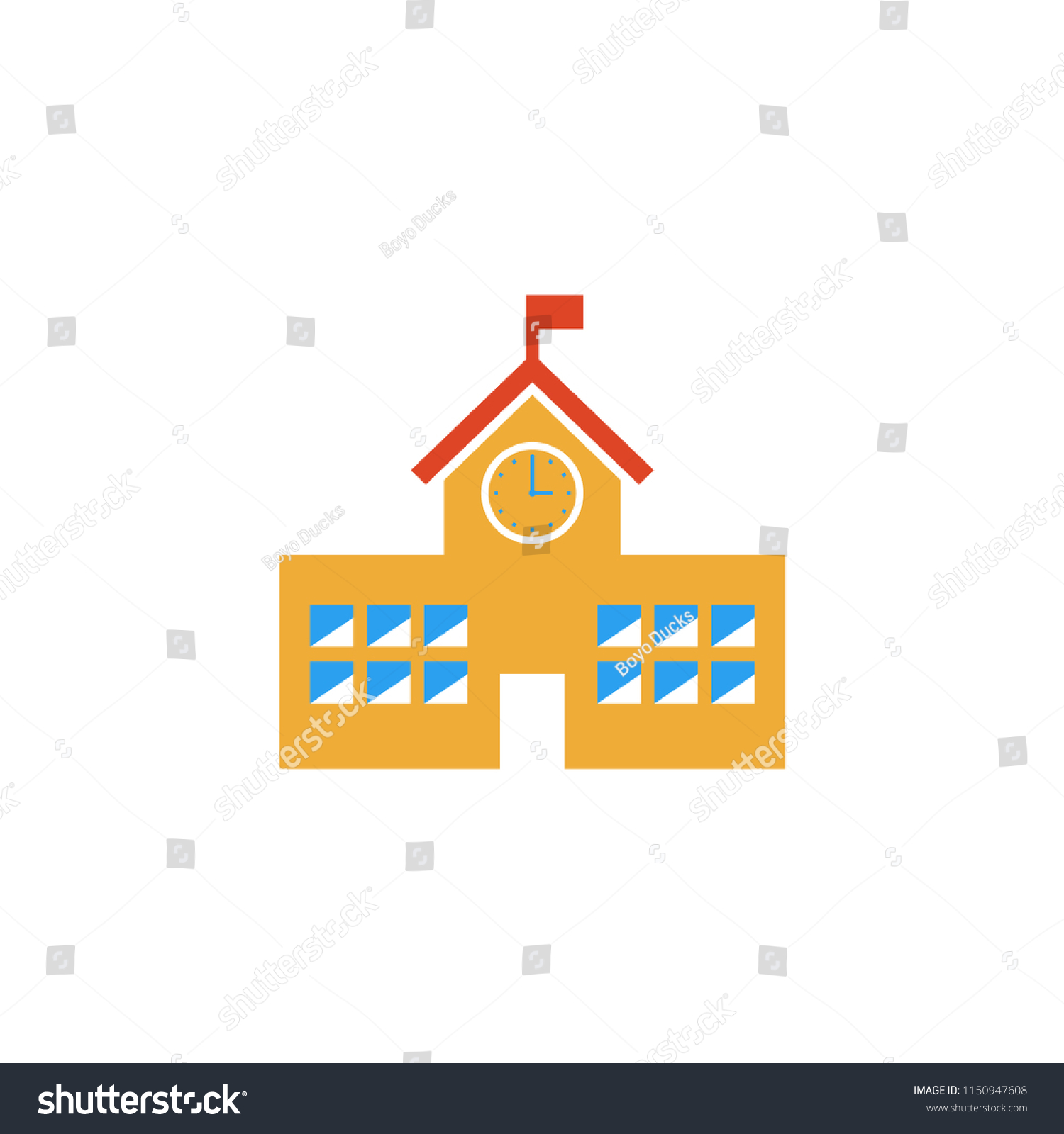 School Building Icon Templates Stock Vector (Royalty Free) 1150947608 ...