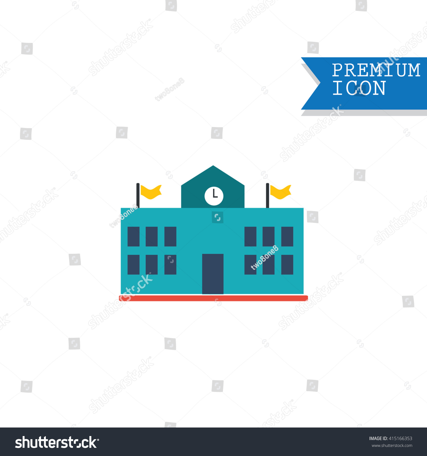 School Building Icons Stock Vector (Royalty Free) 415166353 | Shutterstock