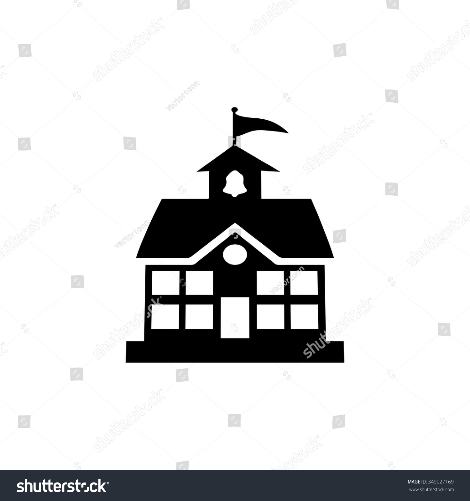 School Building Sign Stock Vector (Royalty Free) 349027169