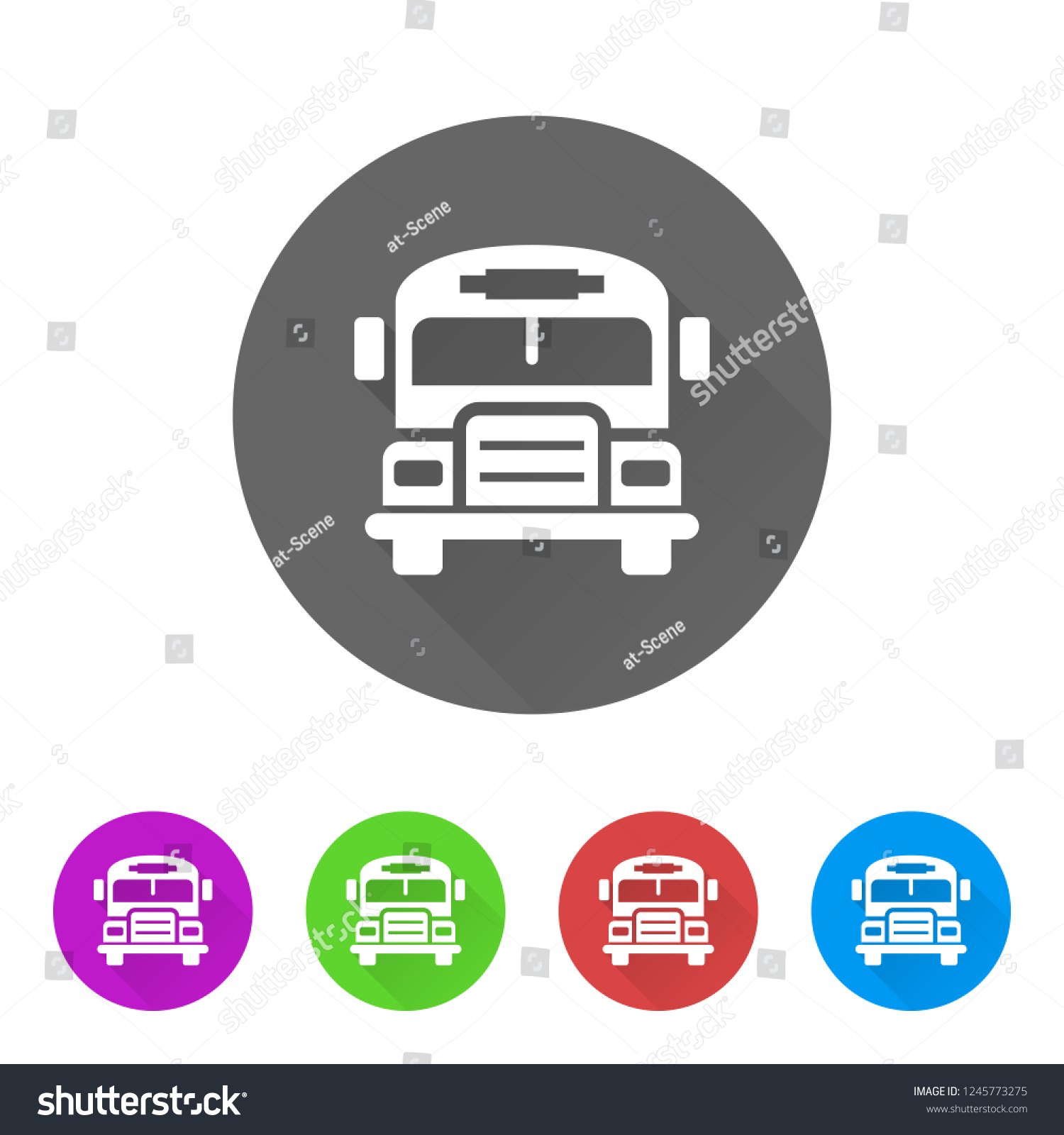 School Bus App Icon Stock Vector (Royalty Free) 1245773275 | Shutterstock