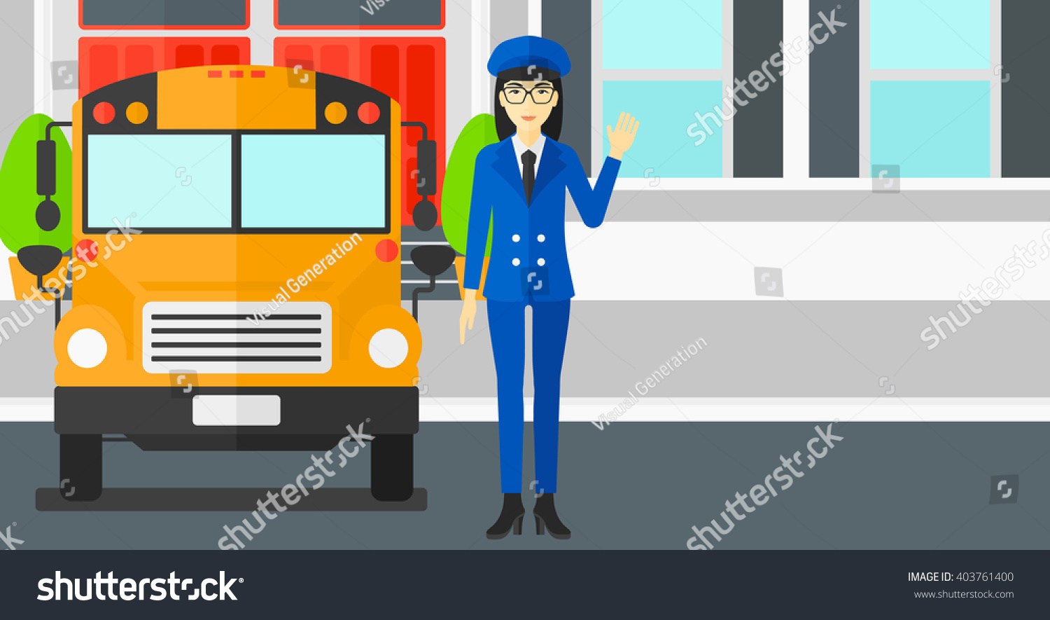 School Bus Driver Stock Vector (Royalty Free) 403761400 | Shutterstock