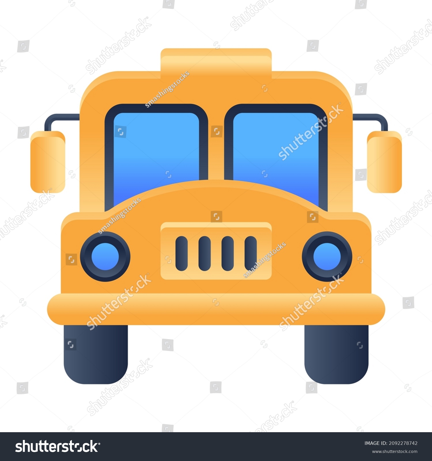 School Bus Flat Modern Design Icon Stock Vector (Royalty Free ...