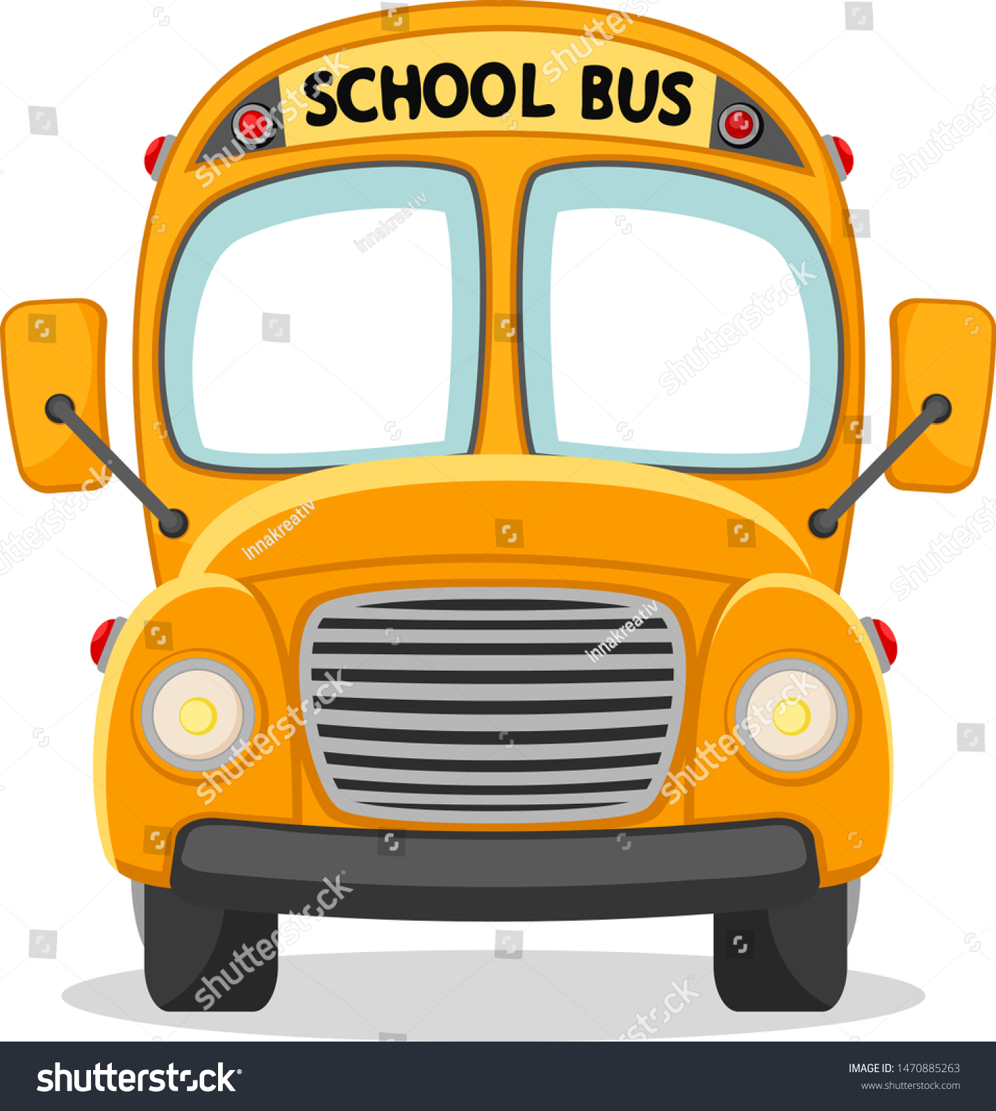 4,804 School bus front Stock Vectors, Images & Vector Art | Shutterstock