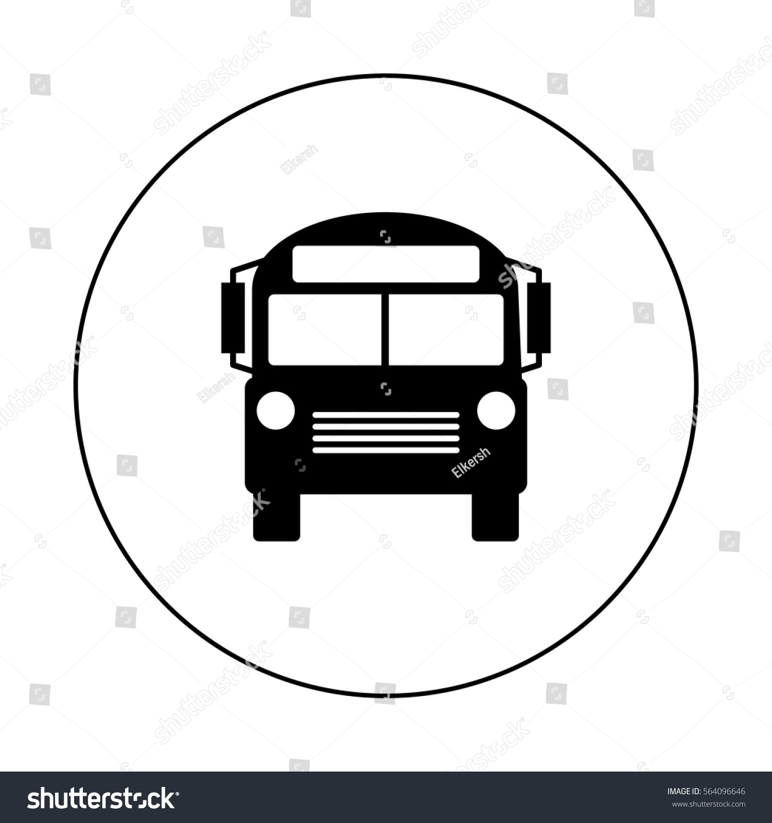 School Bus Icon Stock Vector (Royalty Free) 564096646