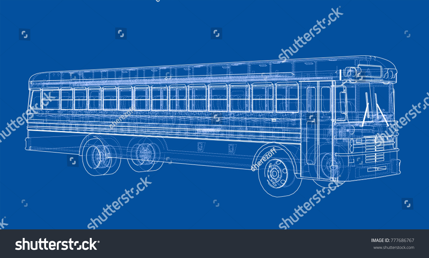 School Bus Outline Vector Vector Eps10 Stock Vector (Royalty Free ...