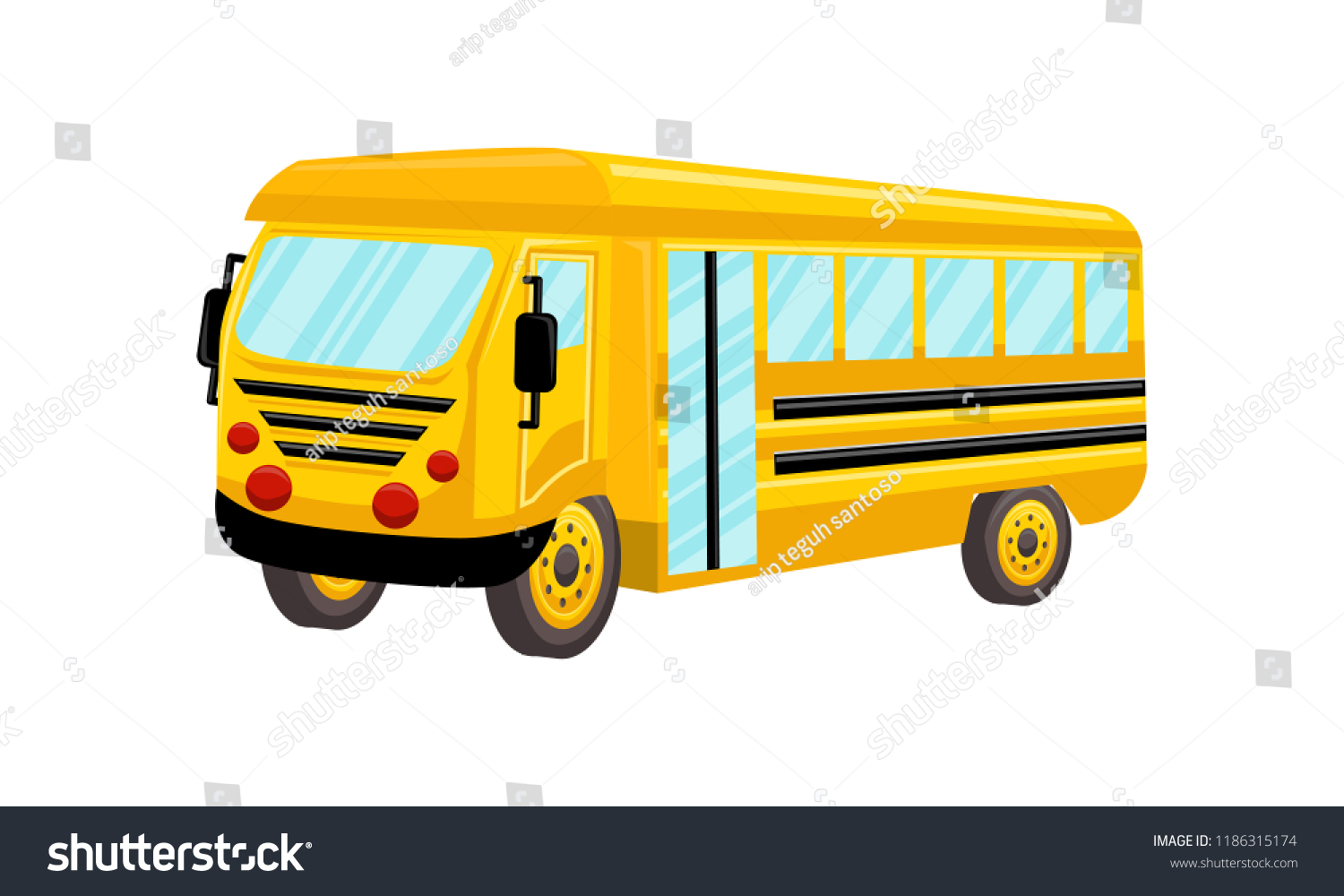 School Bus Template Vector Isolated Design Stock Vector (Royalty Free ...