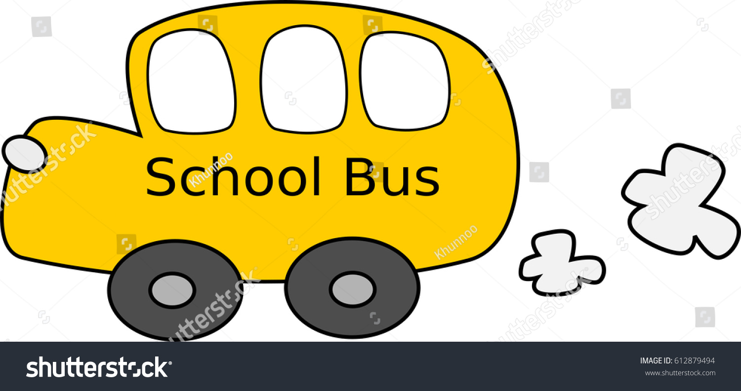 School Bus Smoke Stock Vector (Royalty Free) 612879494