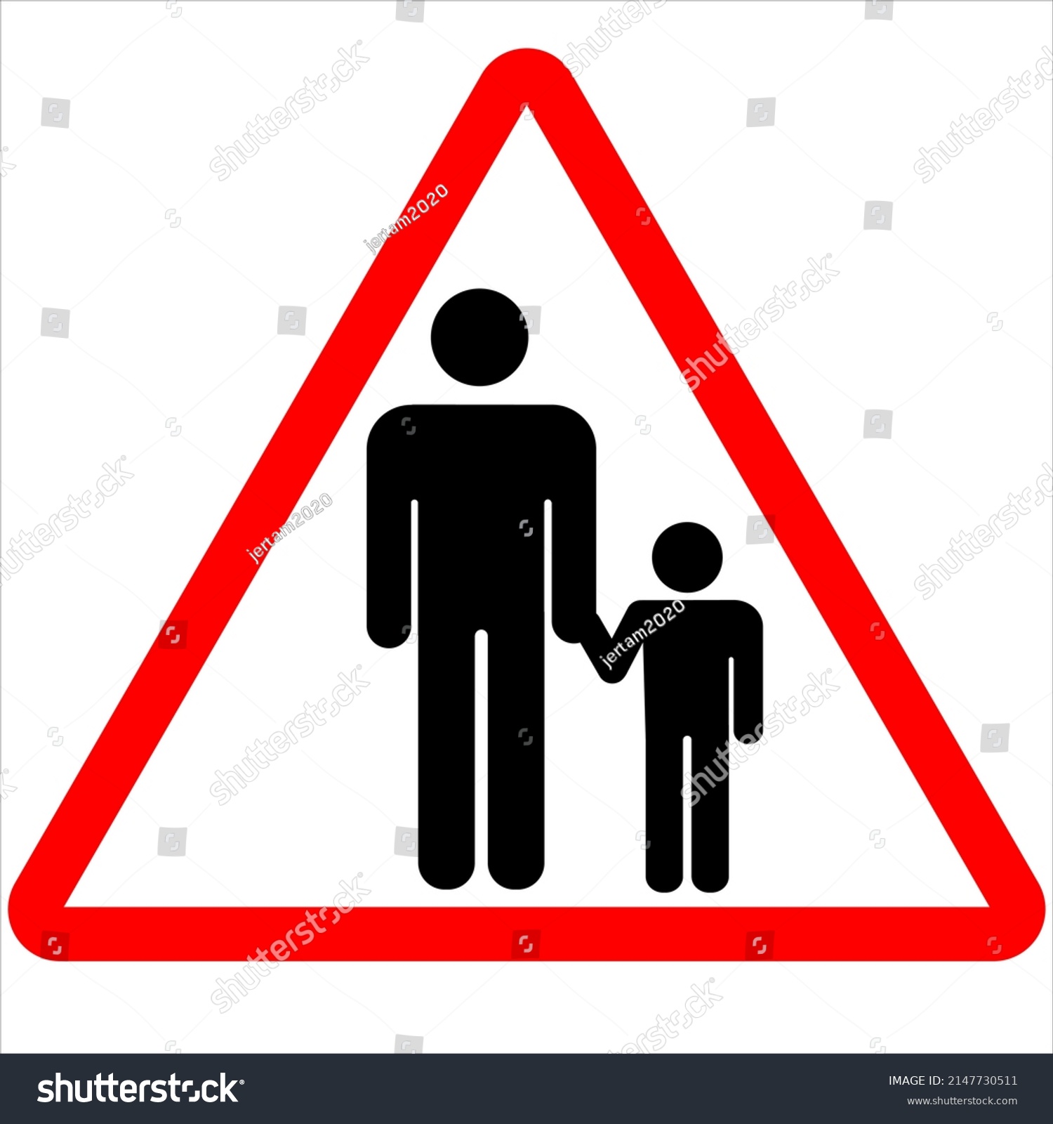 School Children Traffic Sign Red Triangle Stock Vector (Royalty Free ... School Children Traffic Sign Red Triangle Stock Vector (Royalty Free ...