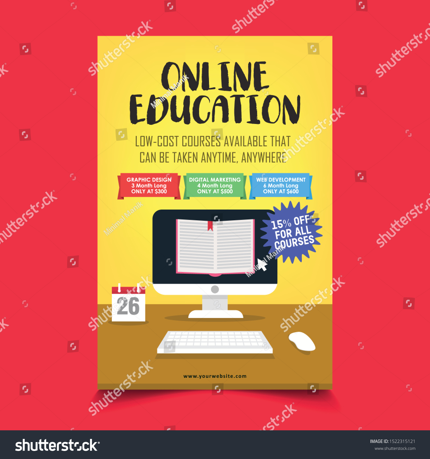 School Classroom Illustration Educational Poster Vector: vector de ...