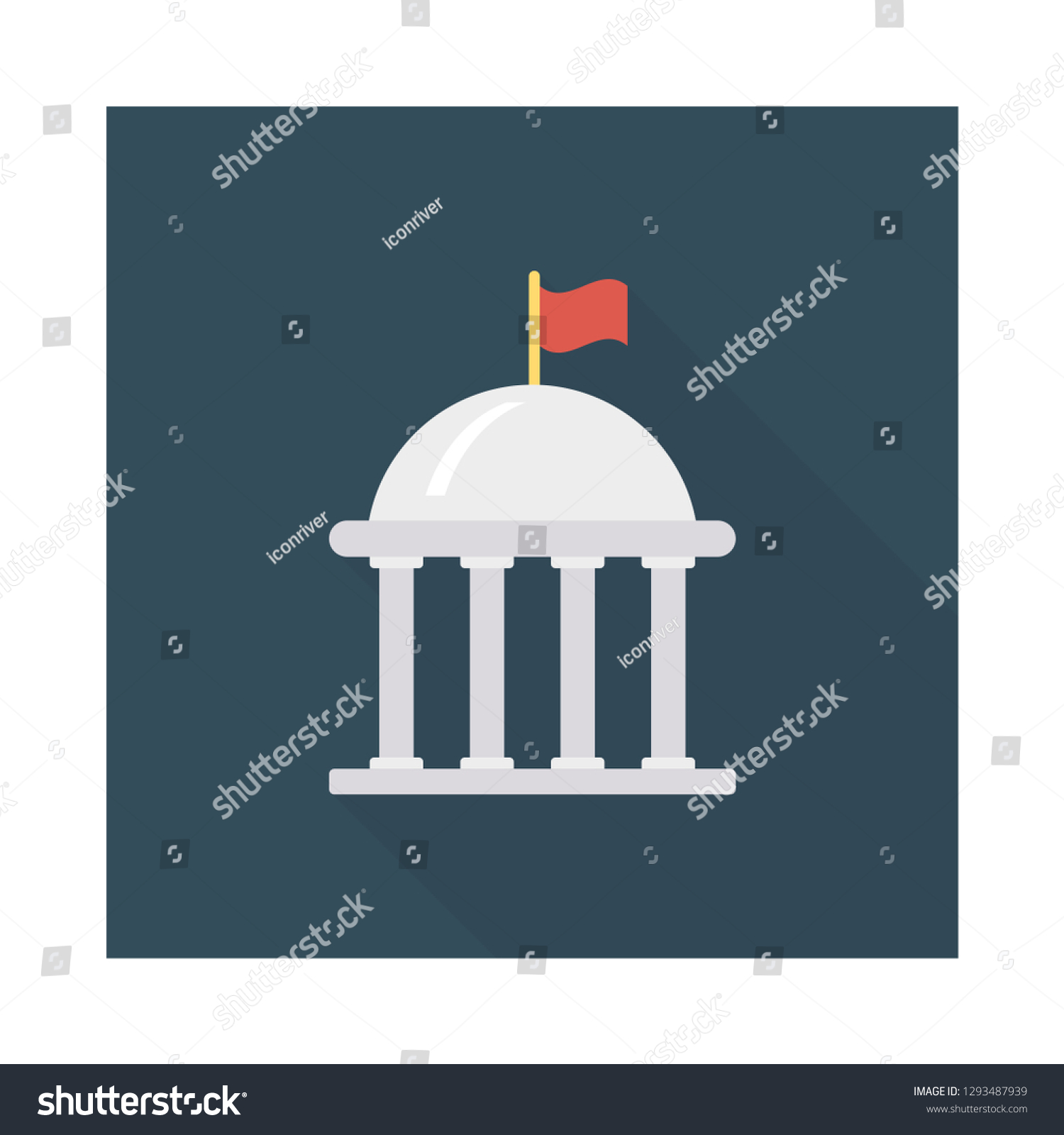 School College Flag: vector de stock (libre de regalías) 1293487939 ...