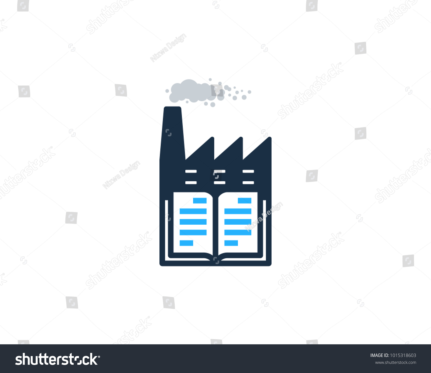 School Factory Icon Logo Design Element Stock Vector (Royalty Free ...