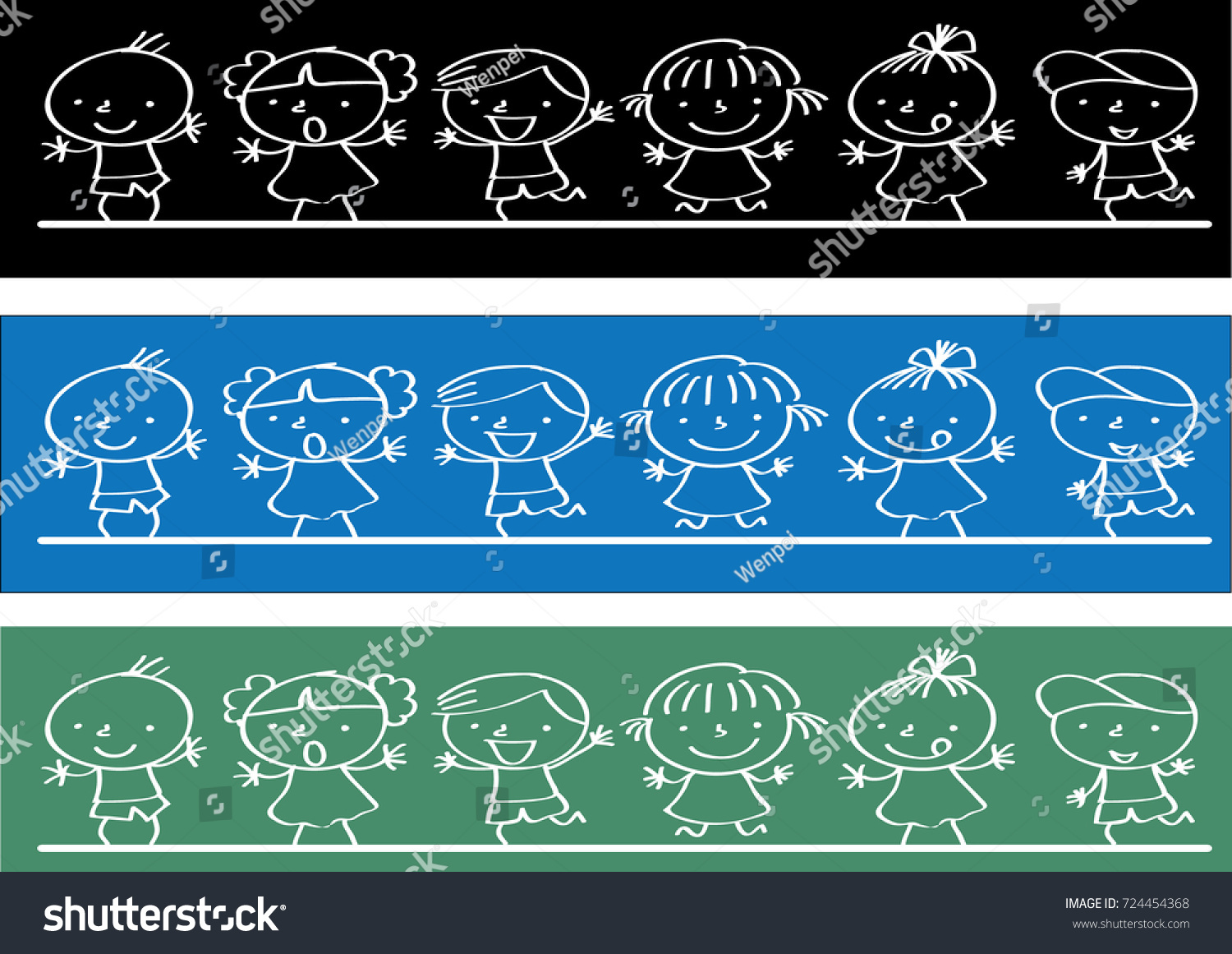 School Kids Background Stock Vector (Royalty Free) 724454368