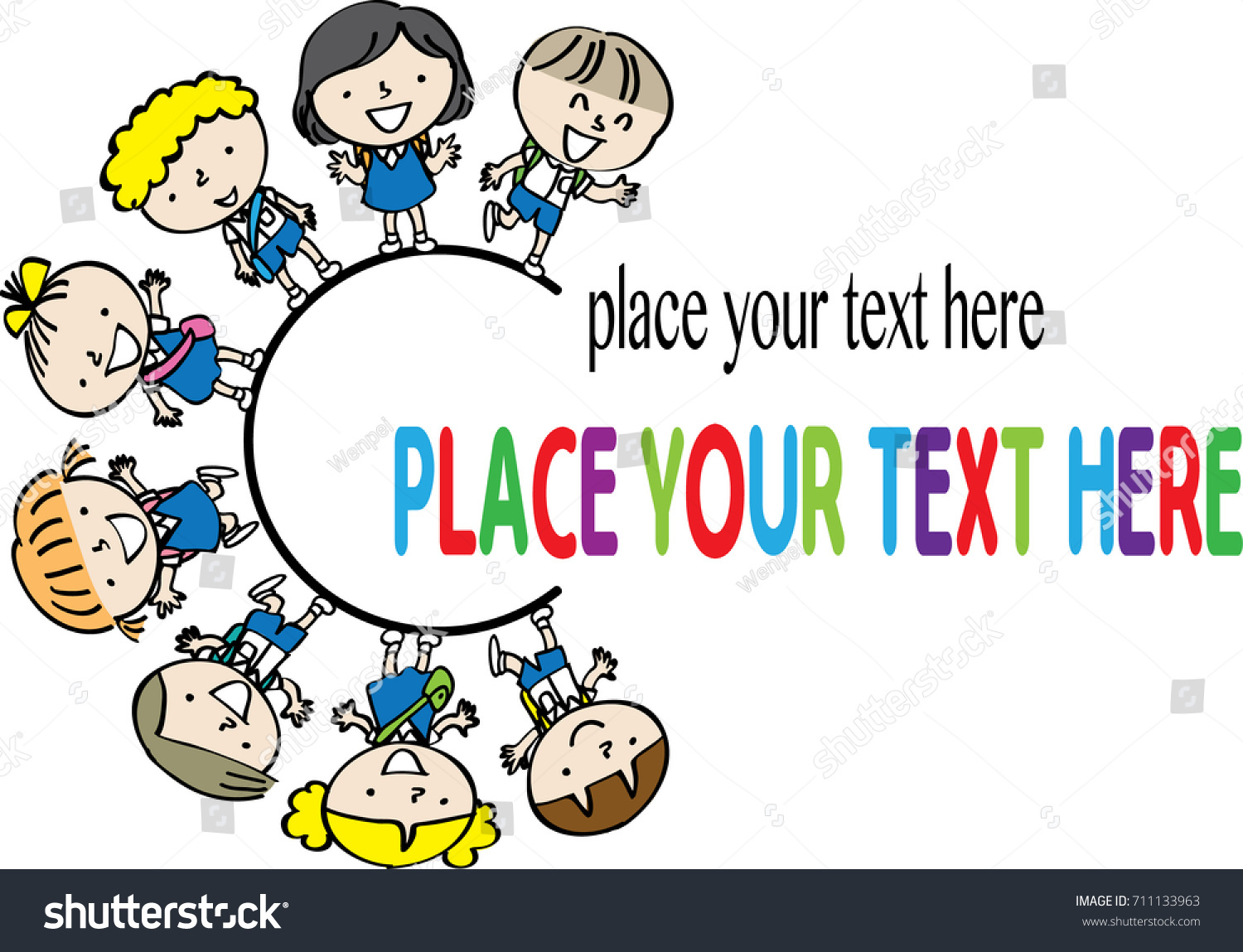 School Kids Background Design: vector de stock (libre de regalías ...