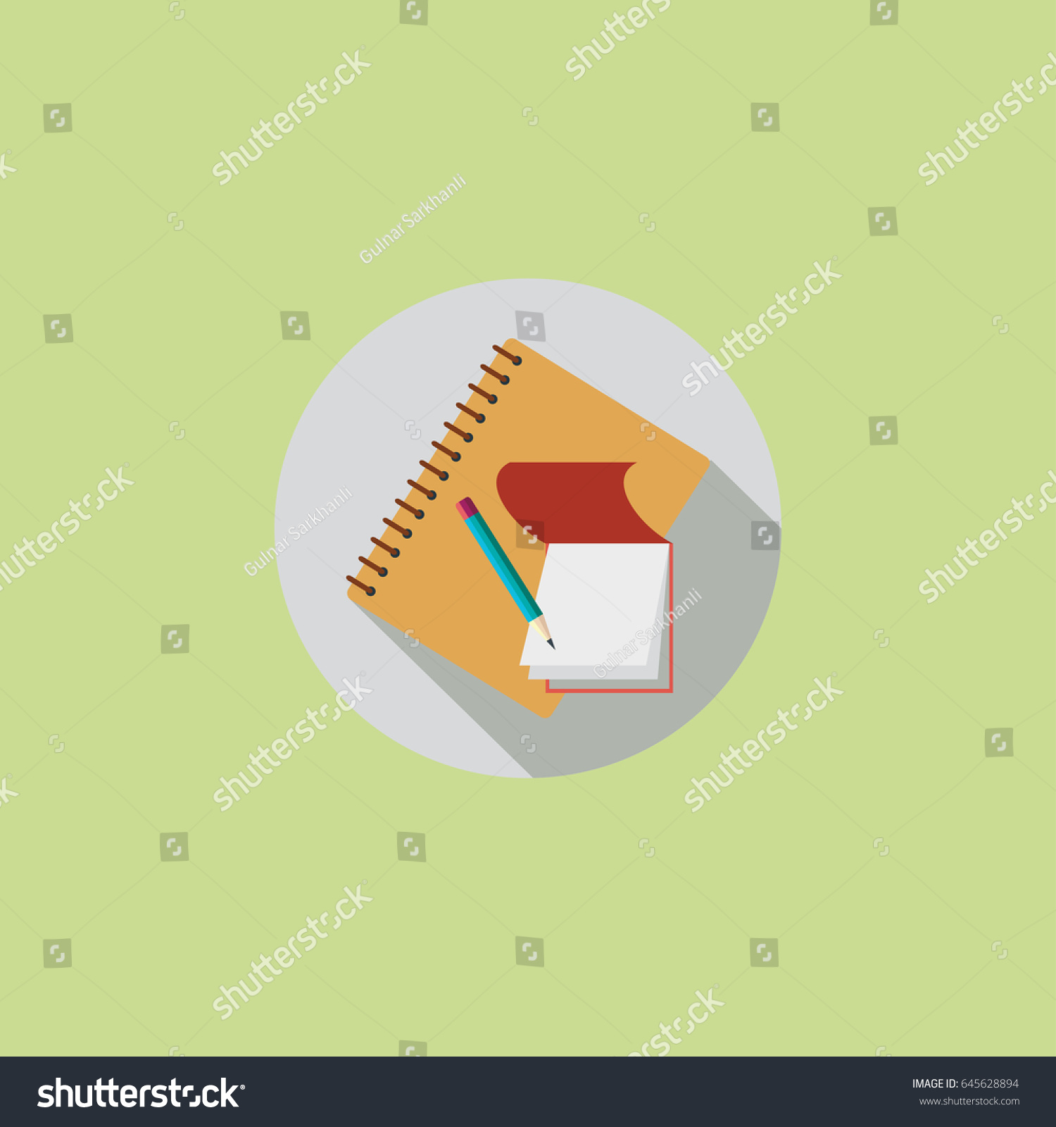 School Material Icon Stock Vector (Royalty Free) 645628894 | Shutterstock