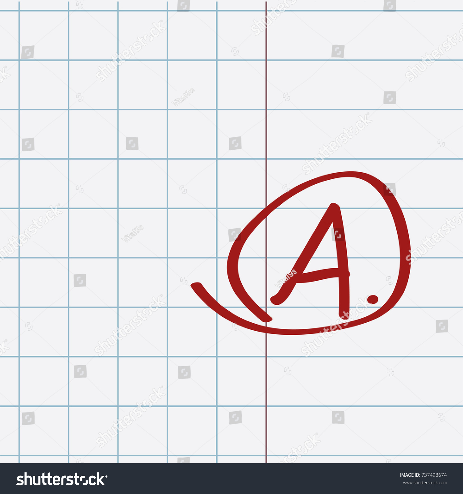 School Notebook Assessment Stock Vector (Royalty Free) 737498674