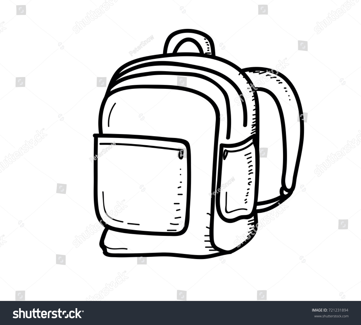 School Objects School Bag Vector Doodle Stock Vector (Royalty Free ...