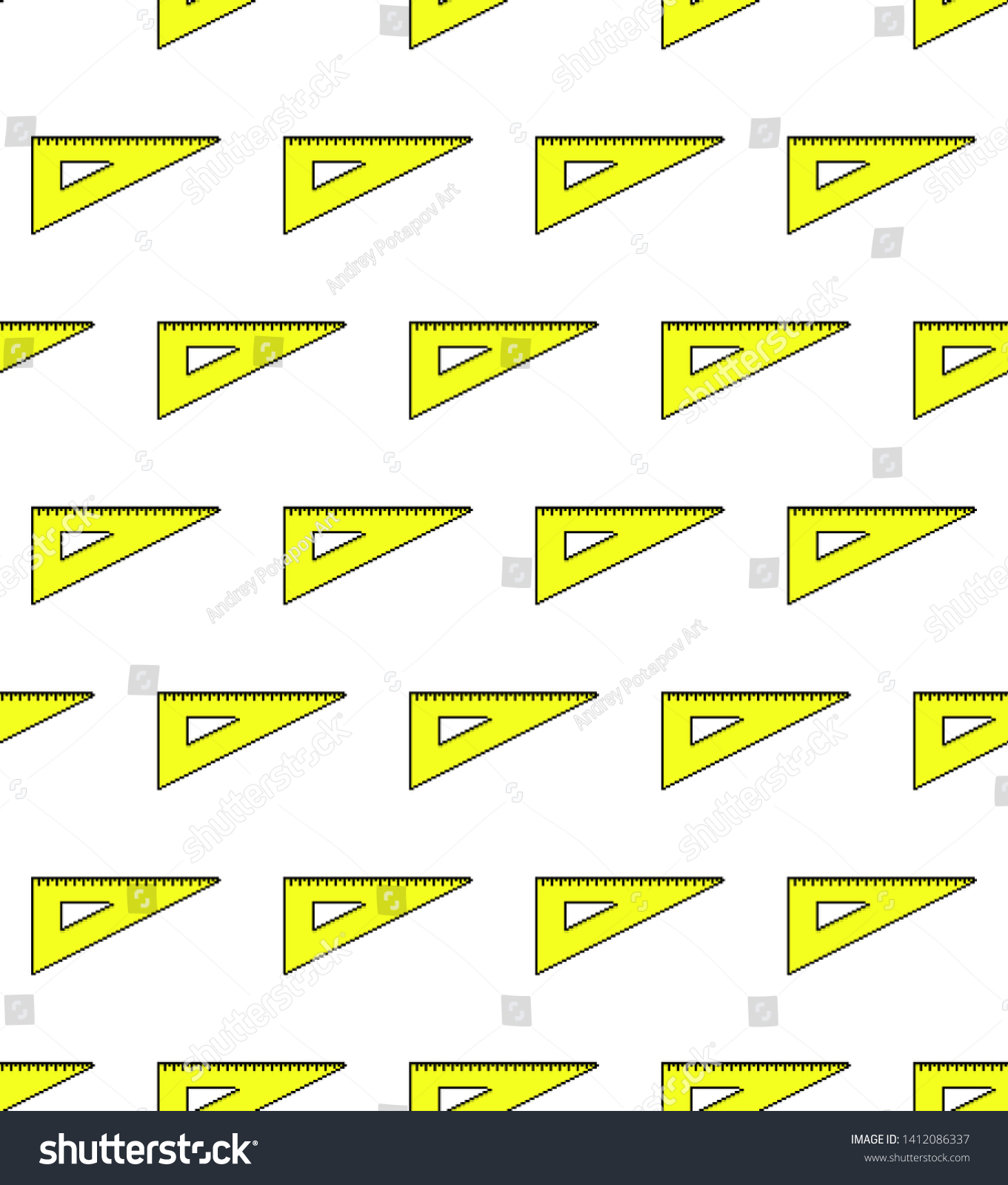 School Ruler Vector Pixel Art Yellow 库存矢量图（免版税）1412086337 | Shutterstock