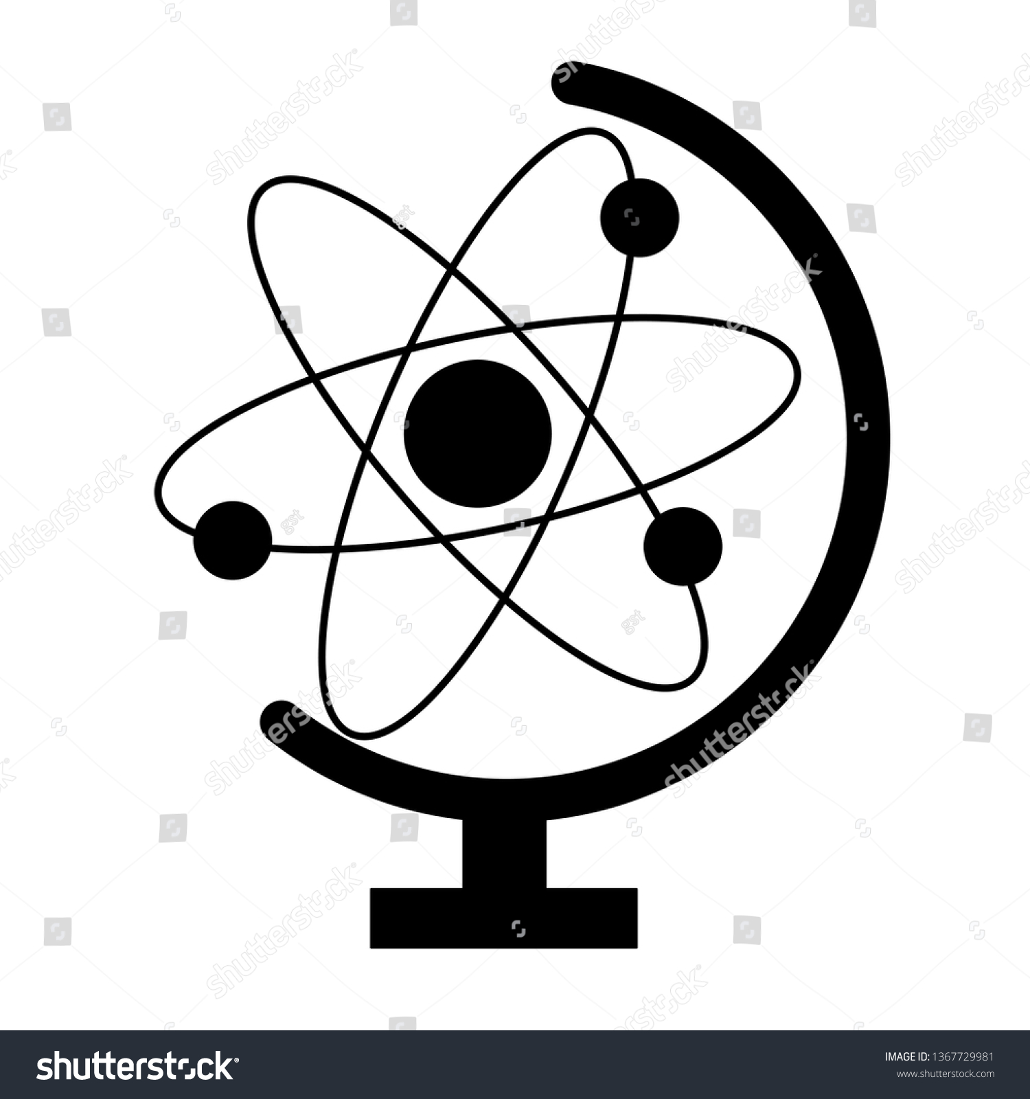 School Science Atom Stock Vector (Royalty Free) 1367729981