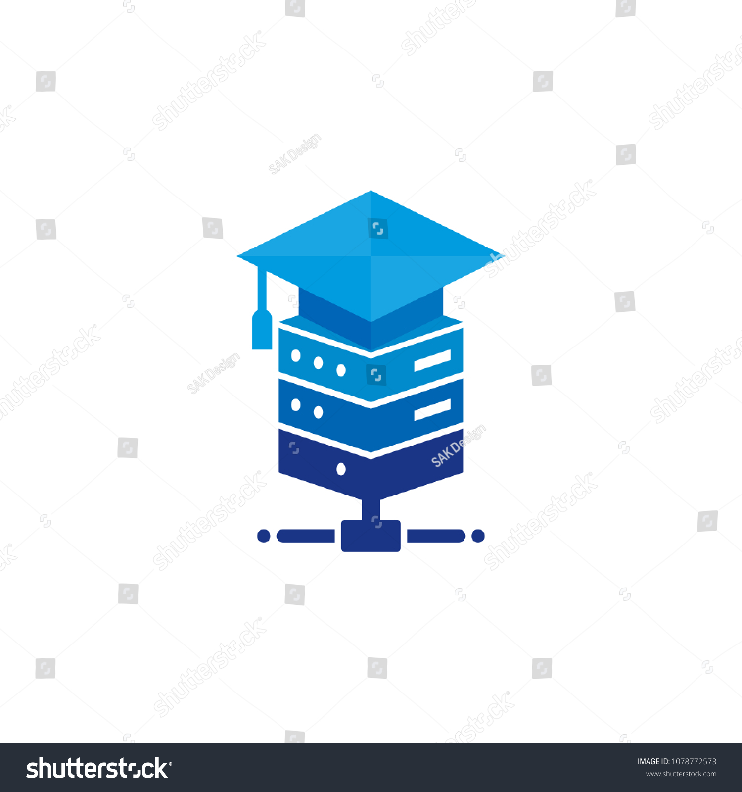 School Server Logo Icon Design: vector de stock (libre de regalías ...