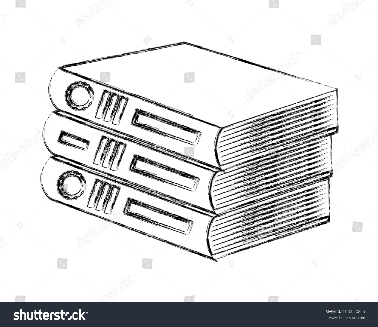 School Study Stack Books Design Stock Vector (Royalty Free) 1140020855 ...