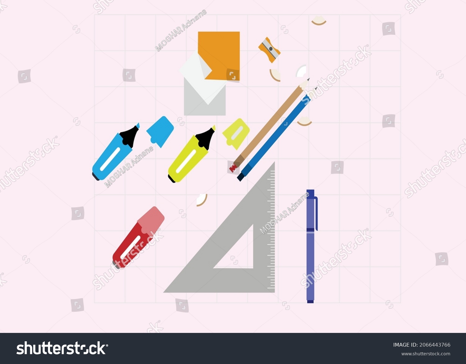 School Subject Set Vactor Illustration Stock Vector (Royalty Free ...