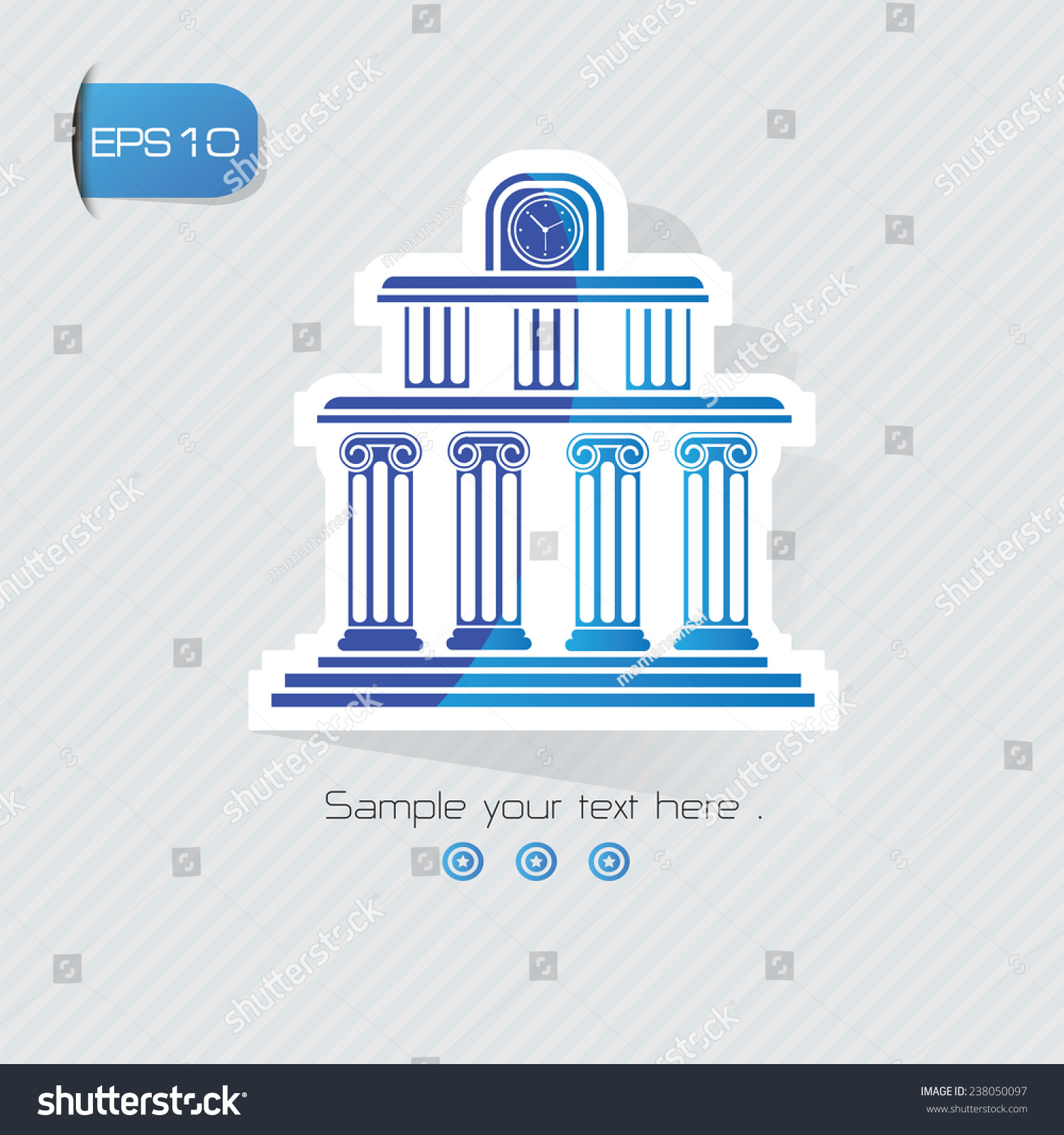 School Symbolsticker Designblue Versionclean Vector Stock Vector ...