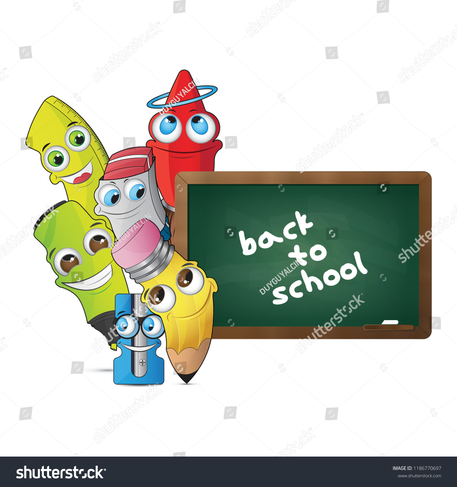 School Vector Poster Design Funny School Stock Vector (Royalty Free ...