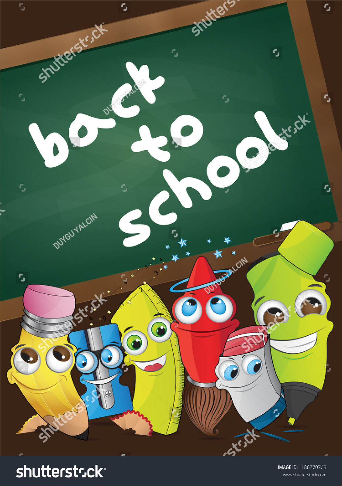 School Vector Poster Design Funny School Stock Vector (Royalty Free ...
