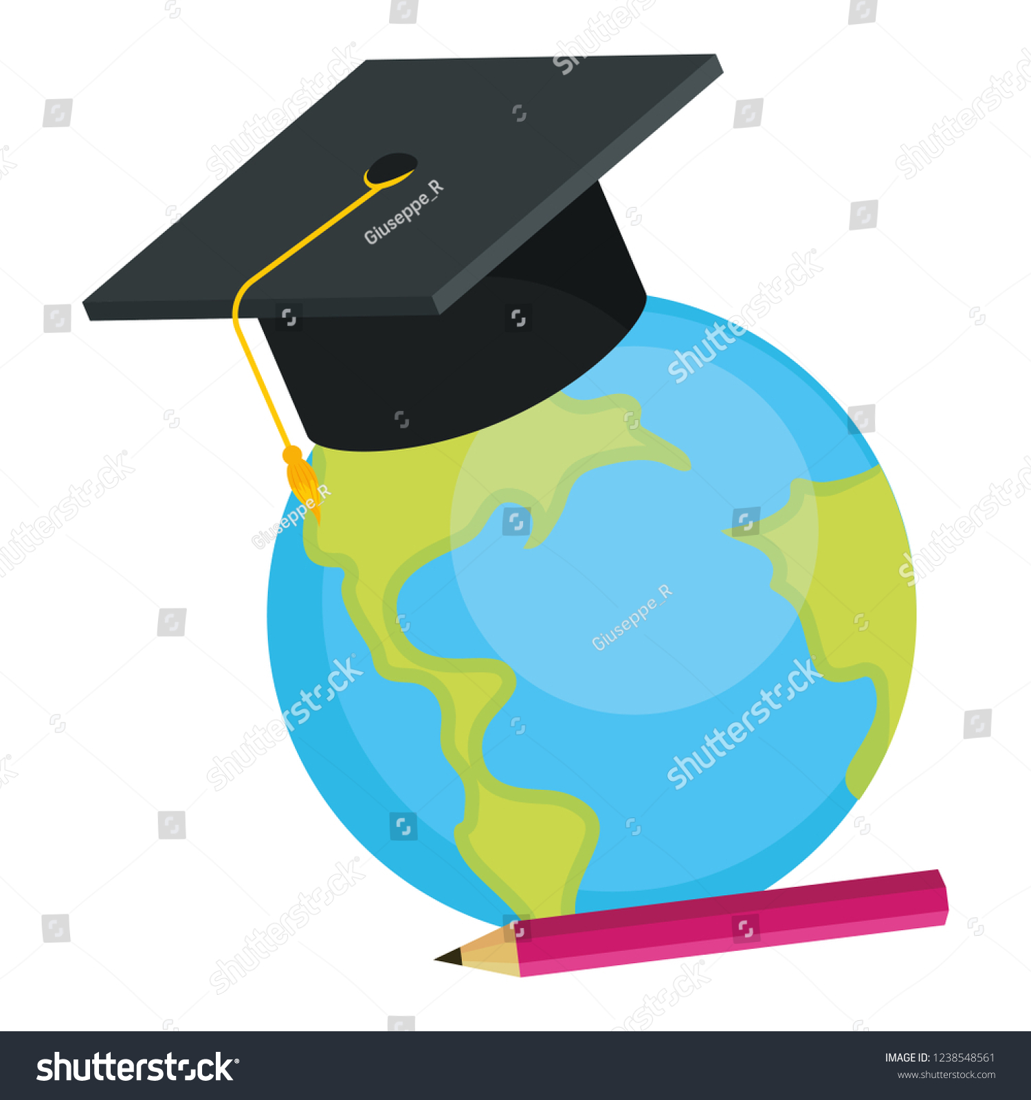 School World Map Cartoon Stock Vector (Royalty Free) 1238548561 ...