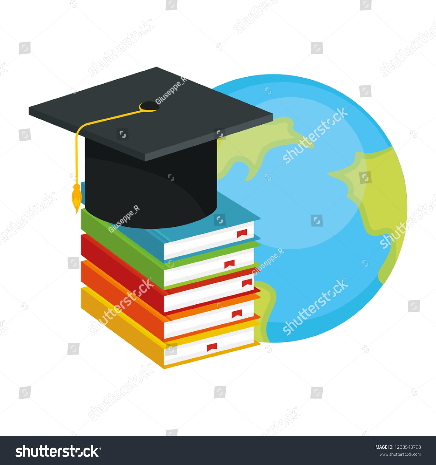 School World Map Cartoon Stock Vector (Royalty Free) 1238548798 ...
