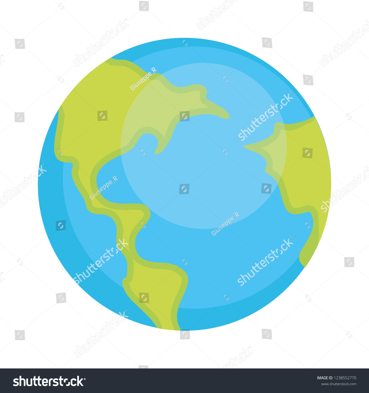 School World Map Cartoon Stock Vector (Royalty Free) 1238552770 ...