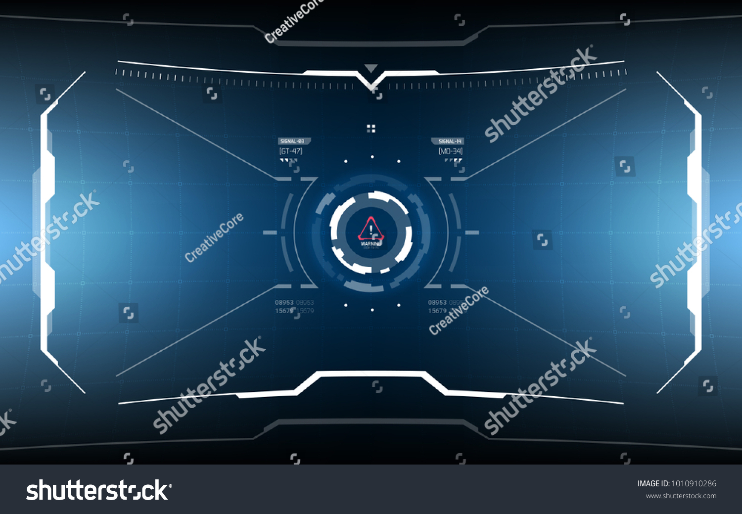 Scifi Futuristic Hud Screen Interface Virtual Stock Vector (Royalty ...