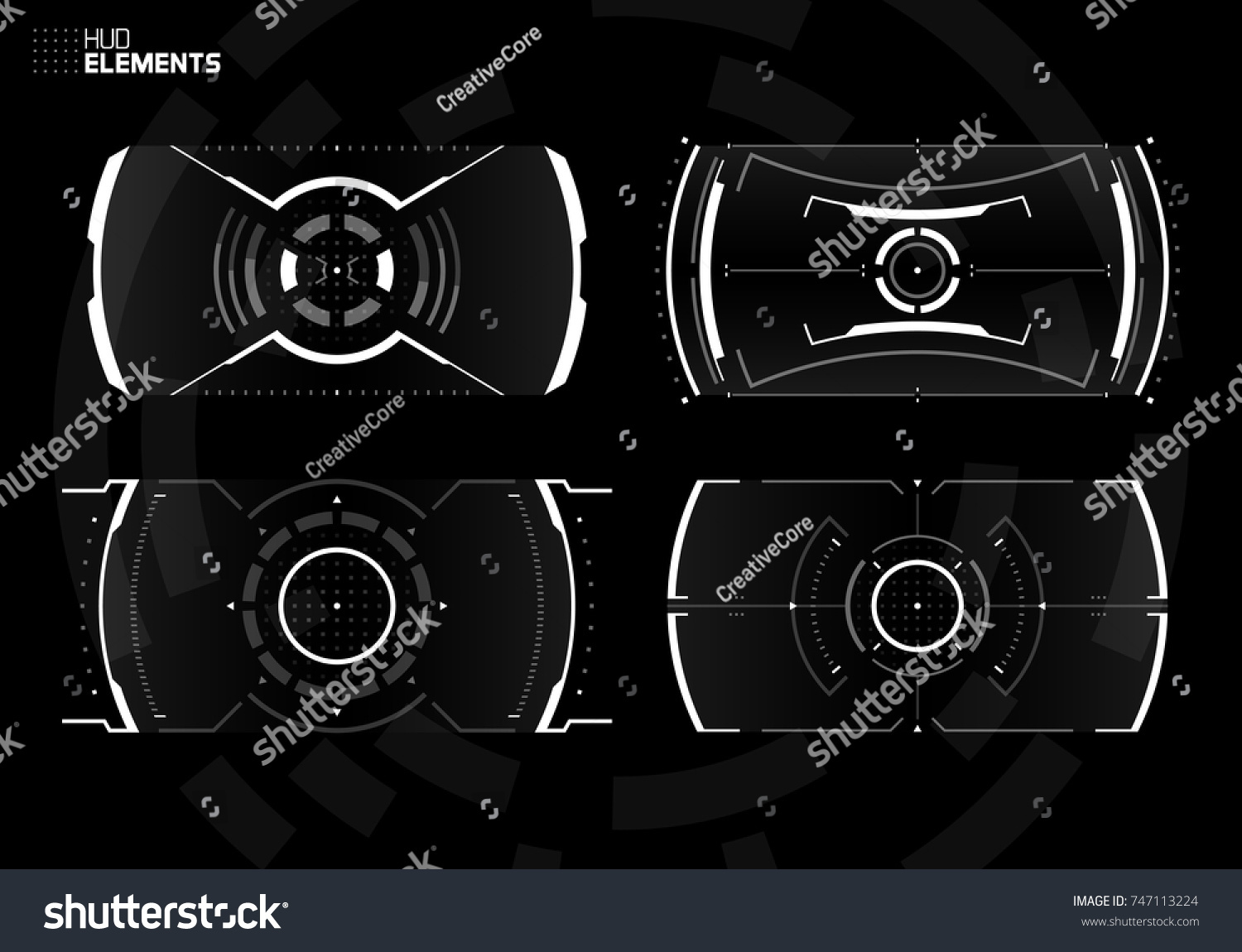Scifi Screen Design Template Futuristic Technology Stock Vector ...