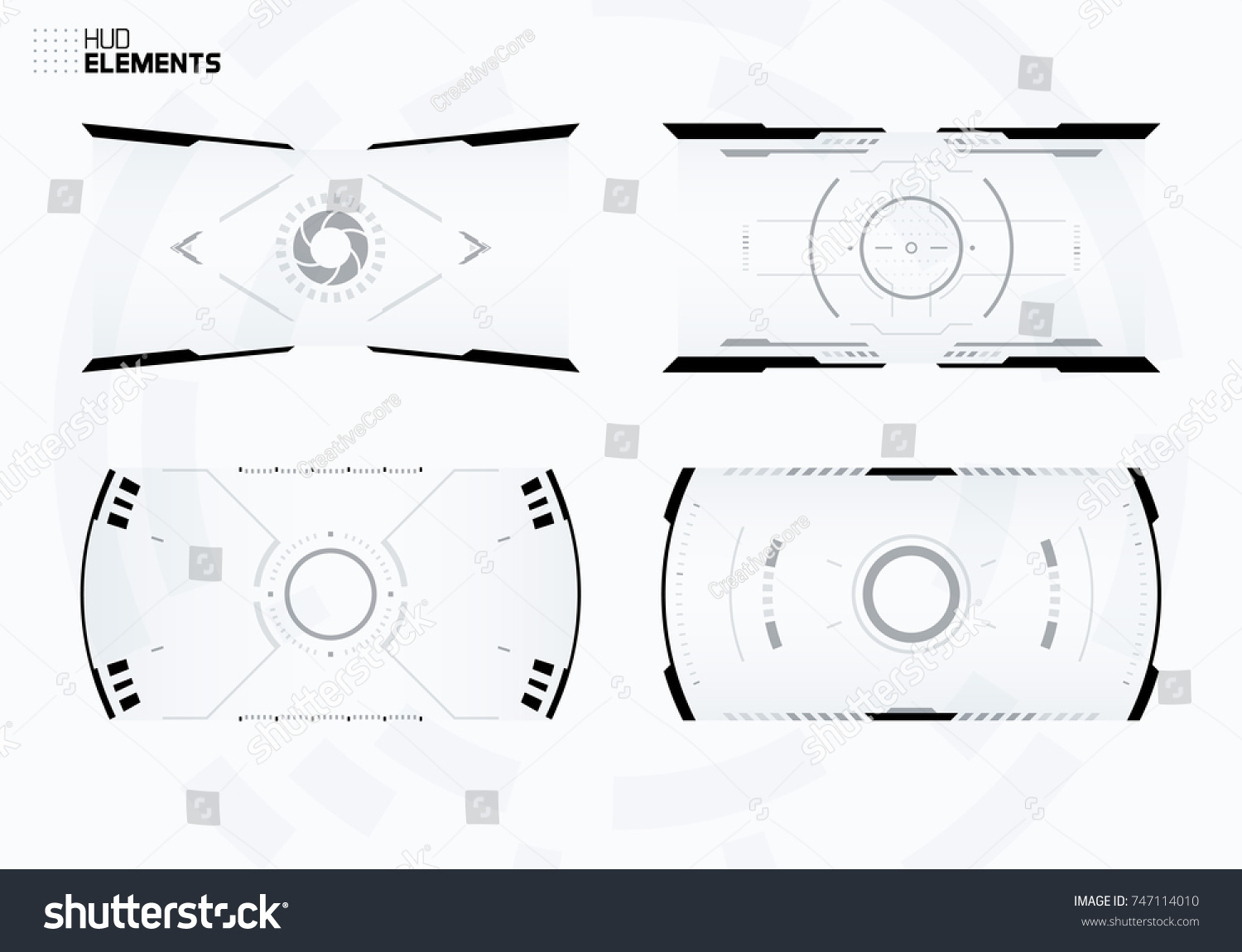 Scifi Screen Design Template Futuristic Technology Stock Vector ...