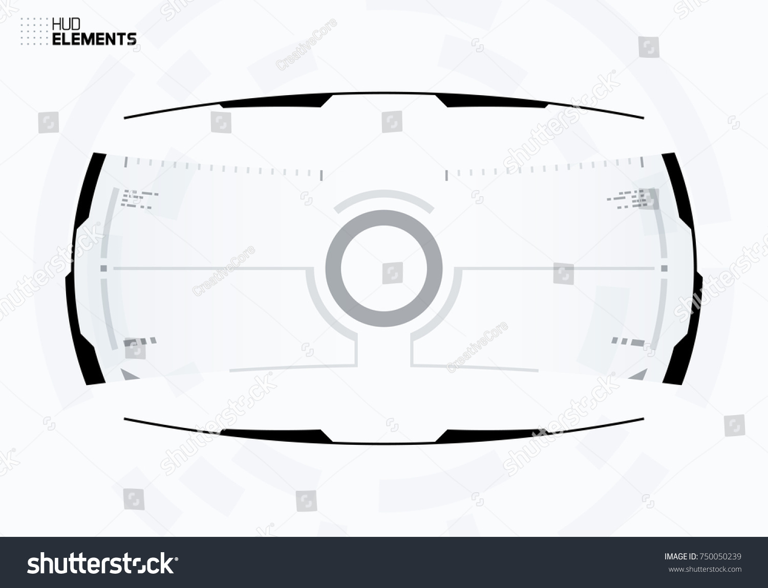 Scifi Screen Design Template Futuristic Technology Stock Vector ...