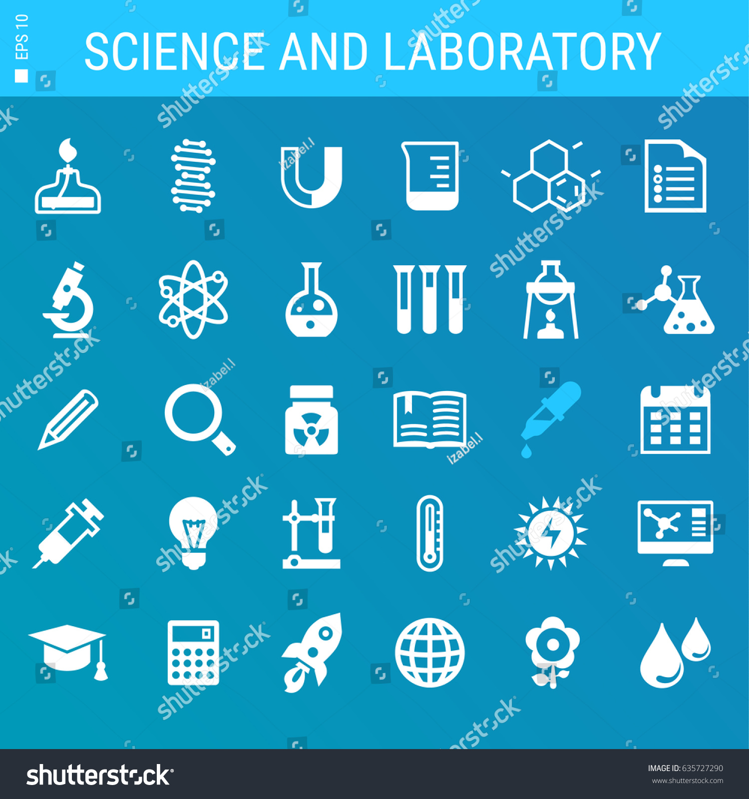 Science Laboratory Icon Set Stock Vector (Royalty Free) 635727290 ...