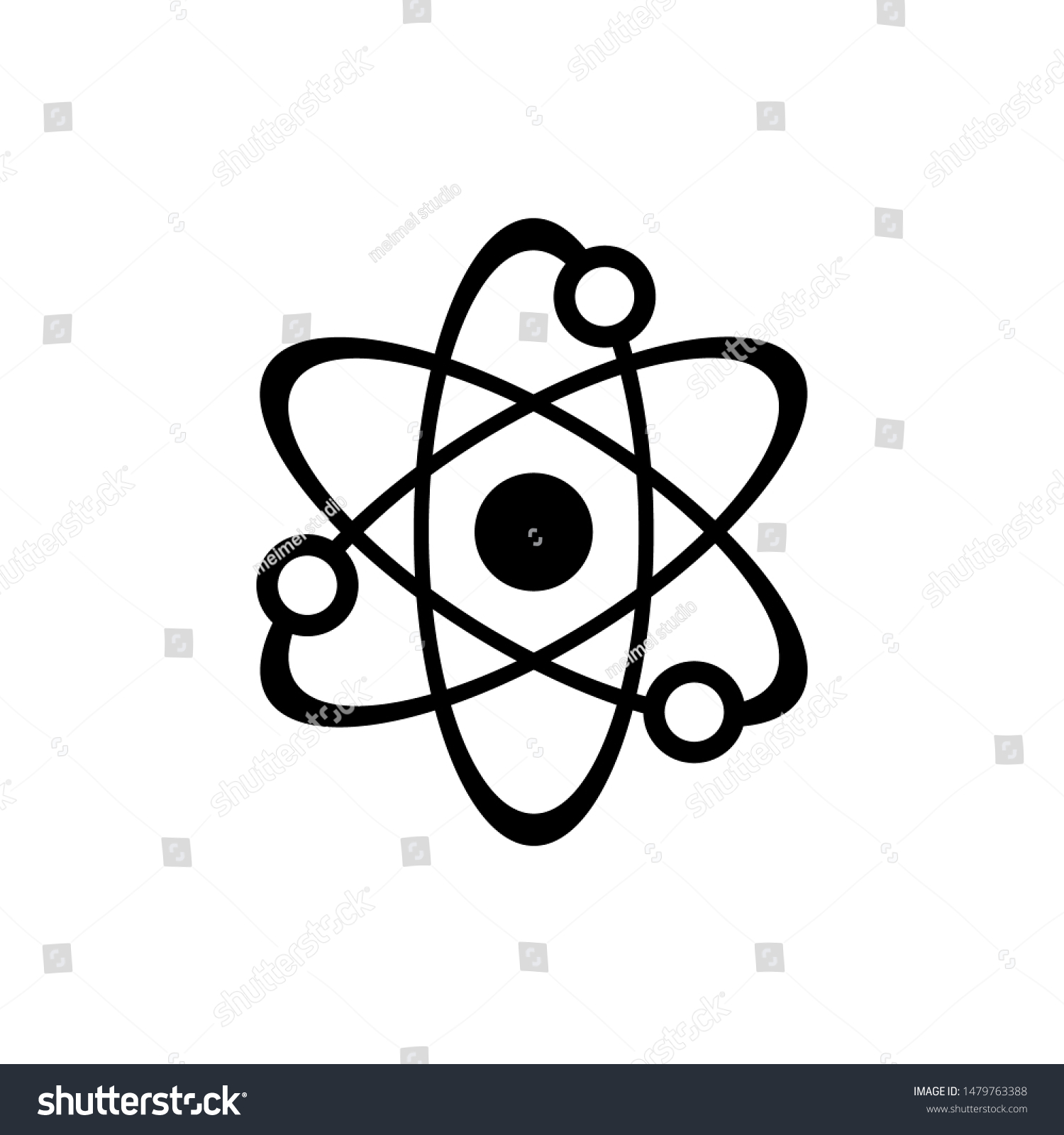 Science Atom Symbol Icon Vector Eps Stock Vector (Royalty Free) 1479763388