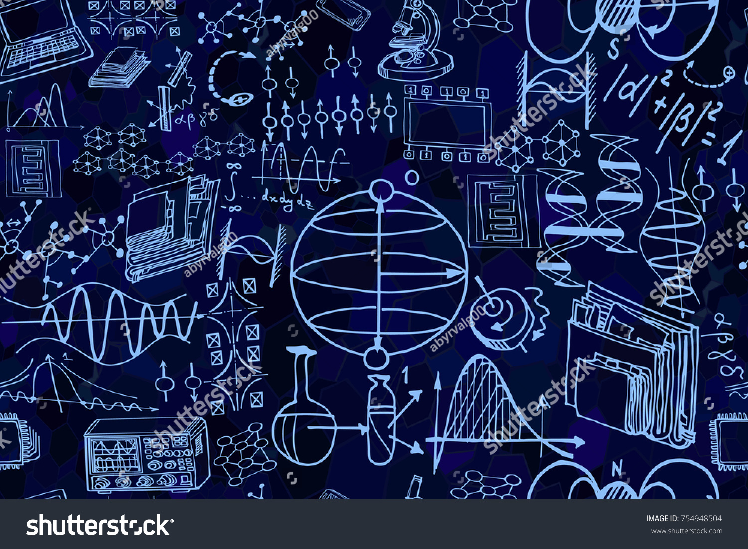 Science Background Formulas Graphs Nanotechnology Physics: เวกเตอร์ ...