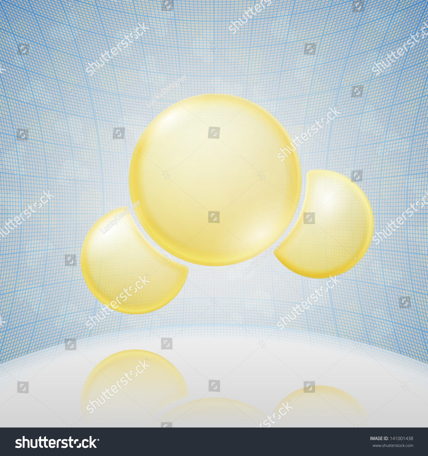 Science Background Yellow Molecule Vector Illustration Stock Vector ...