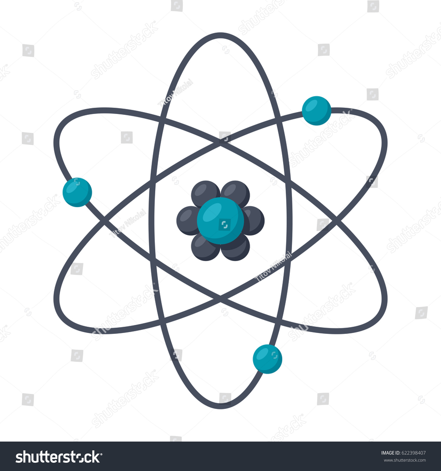 Science Concept Atomic Model Vector Illustration Stock Vector (Royalty ...