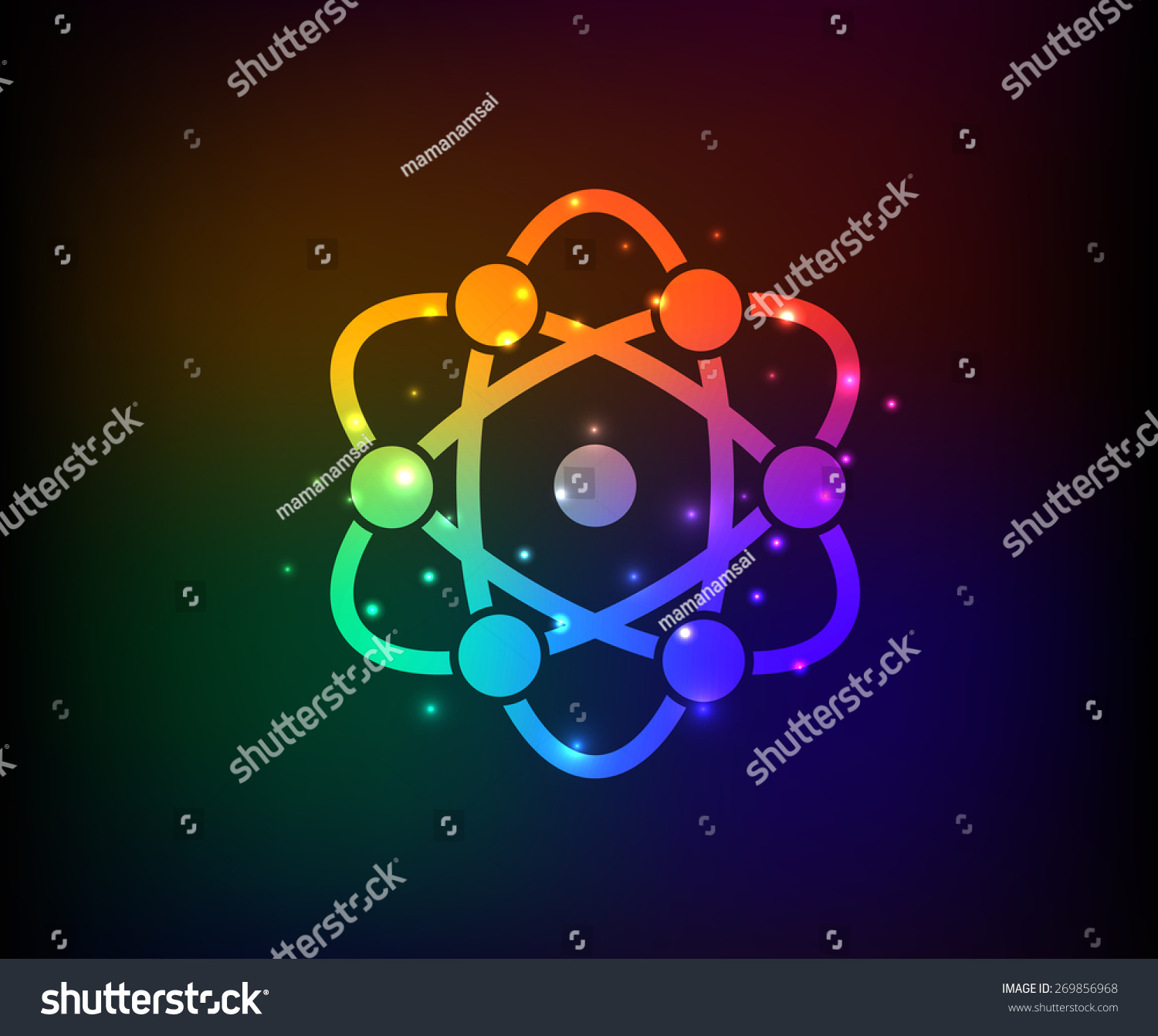 Science Design On Rainbow Backgroundclean Vector Stock Vector (Royalty ...
