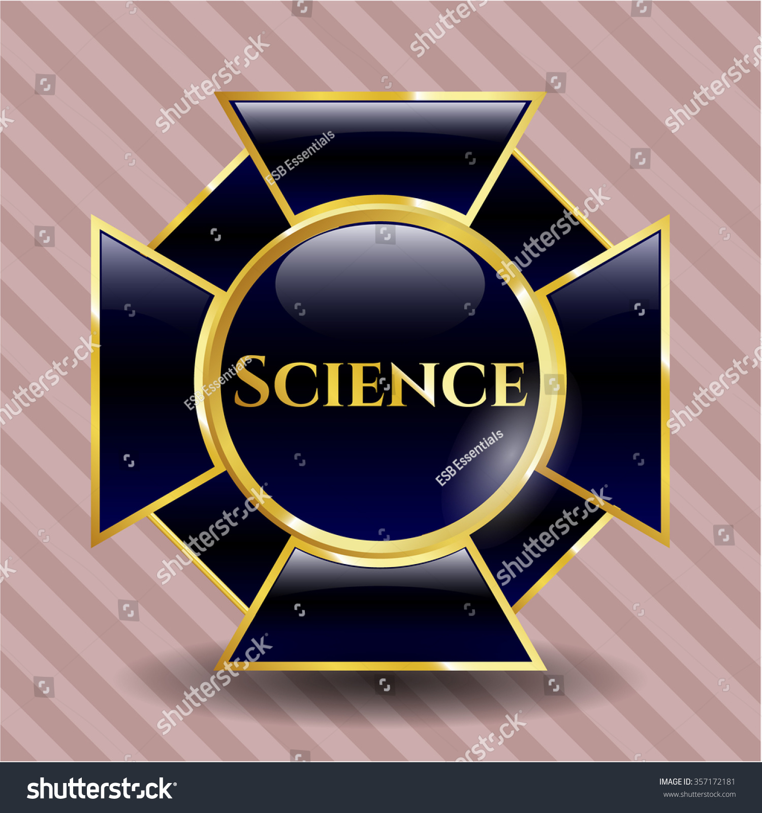 Science Golden Emblem Stock Vector (Royalty Free) 357172181 | Shutterstock