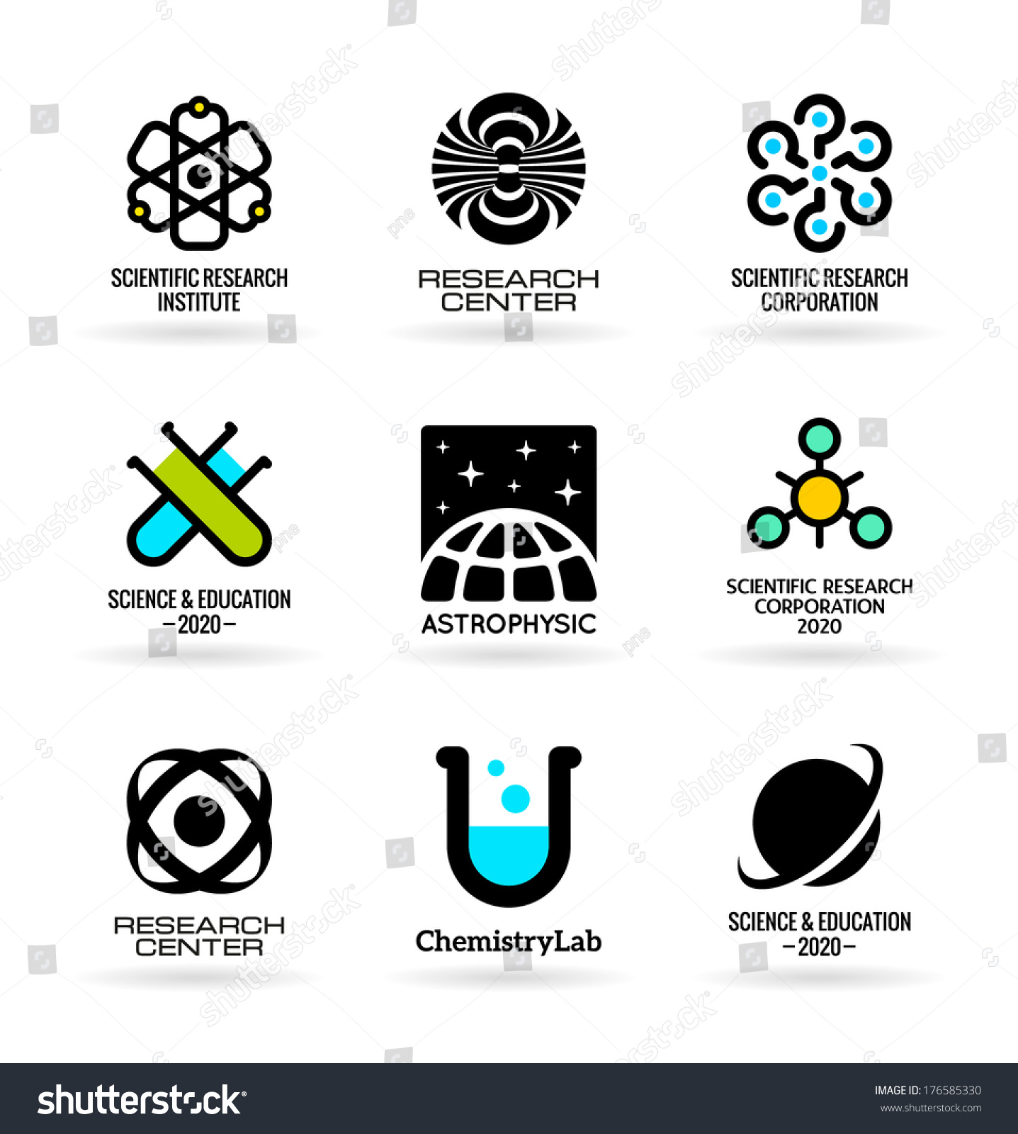 Science Icons 3 스톡 벡터(로열티 프리) 176585330 | Shutterstock
