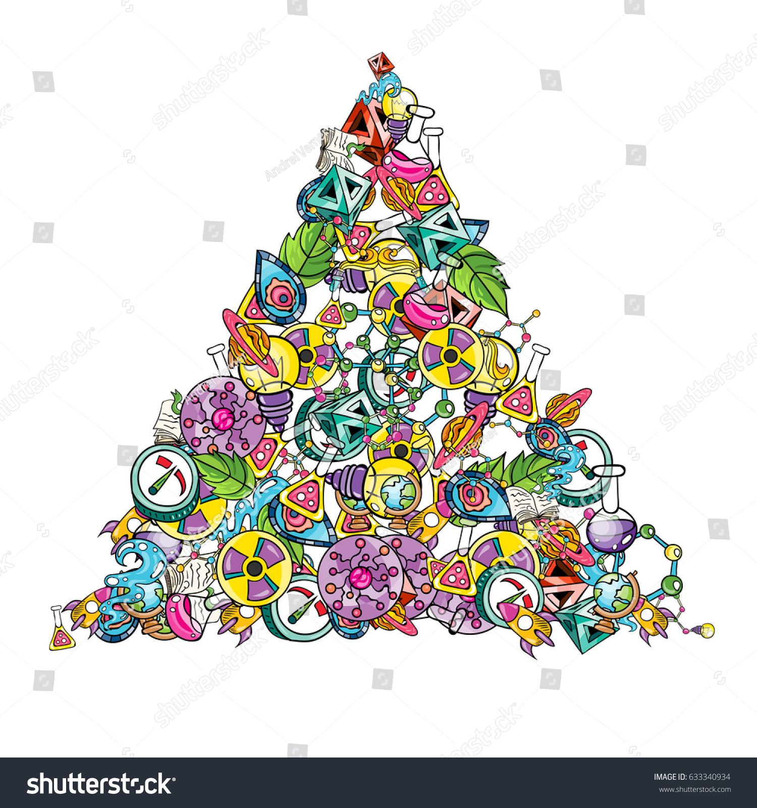 Science Illustration Molecules Bacteria Triangle Texture Stock Vector ...